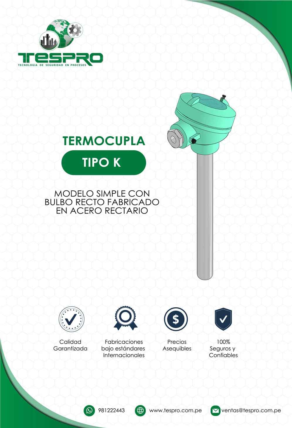Termocuplas Tipo K en Lima, Perú: Precisión y Confianza para tus ...